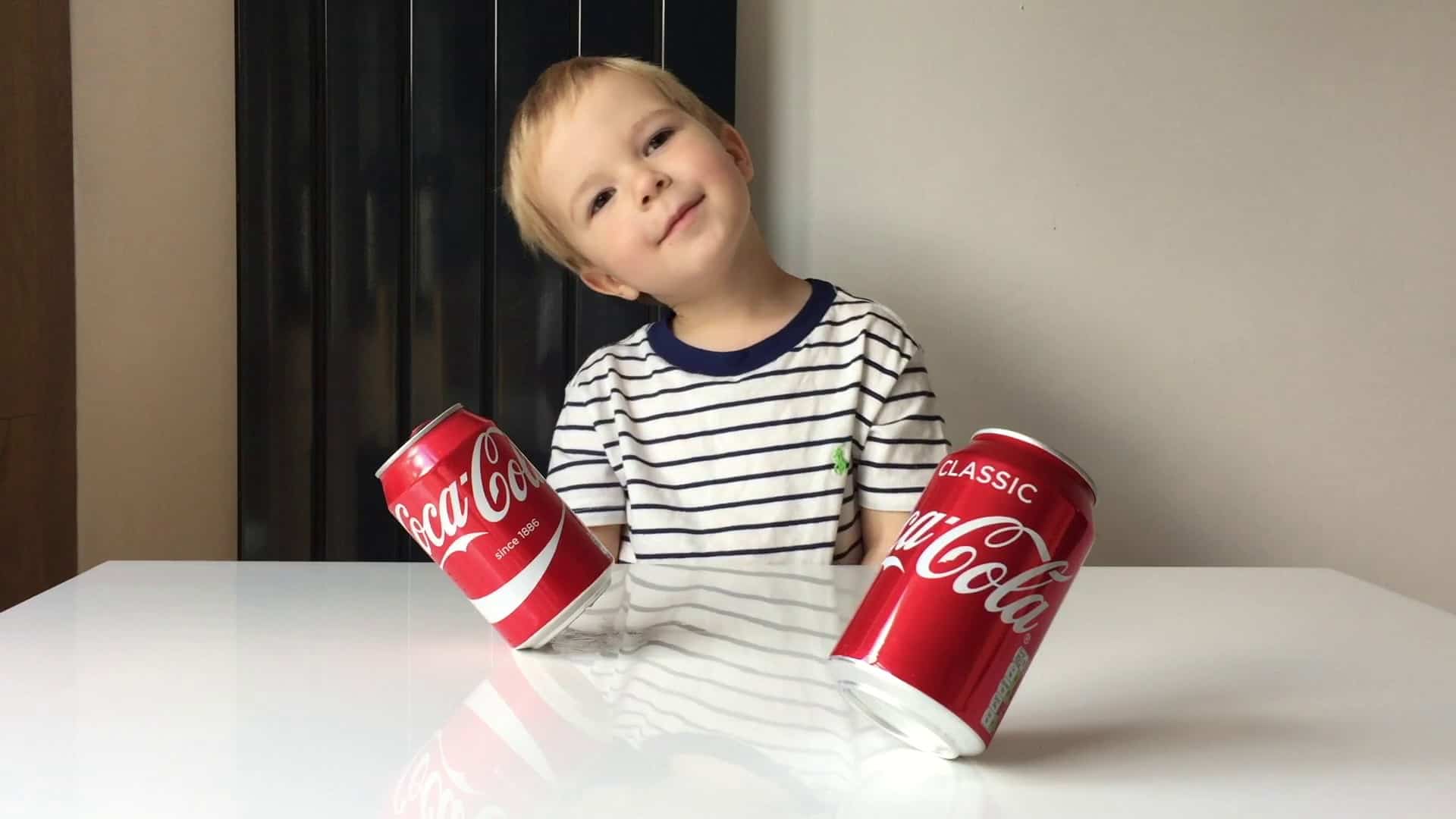 Kids Science Experiment with Coca Cola Cans